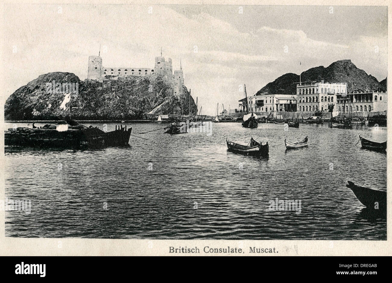 Fort Jalali and the Britis Consulate, Muscat, Oman Stock Photo - Alamy