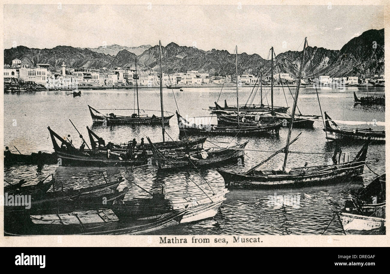 View of Mathra from the sea, Muscat, Oman Stock Photo - Alamy