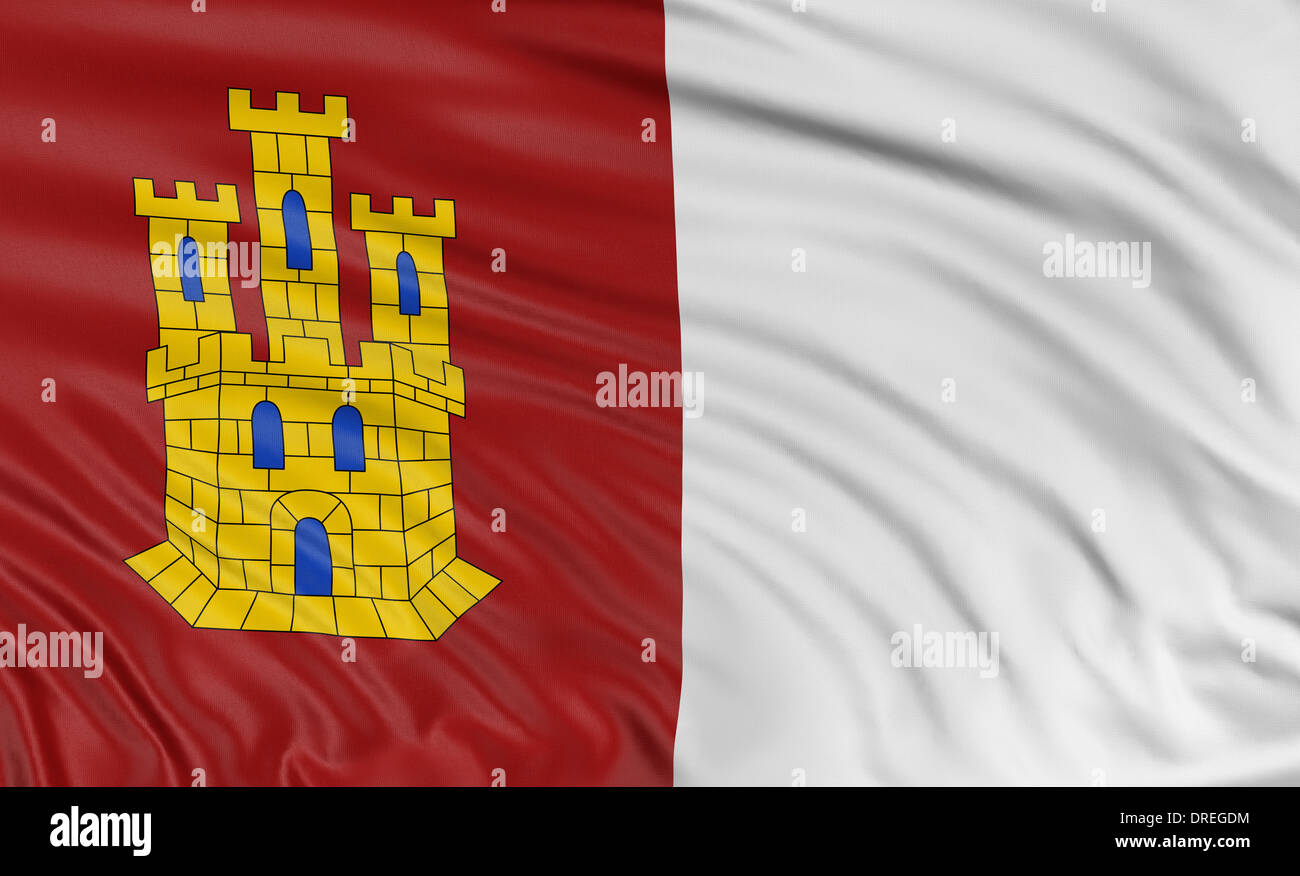 3D Castile-La Mancha flag Stock Photo - Alamy