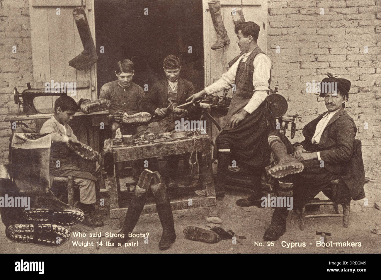 Bootmakers in Cyprus Stock Photo - Alamy