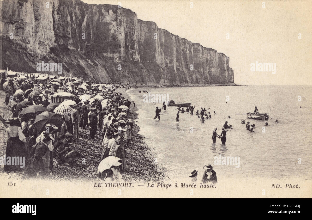 The Beach at Le Treport Stock Photo - Alamy