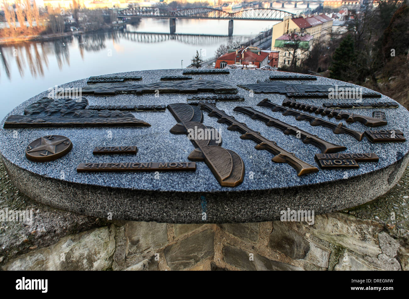 location map of bridges on the Vltava in Prague Stock Photo - Alamy