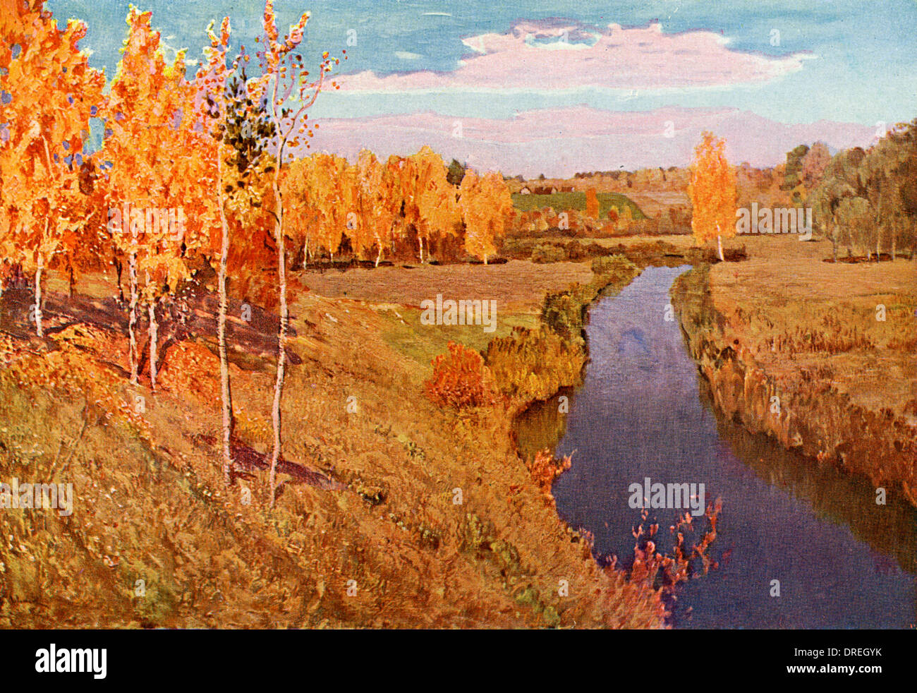 River scene painting hi-res stock photography and images - Alamy