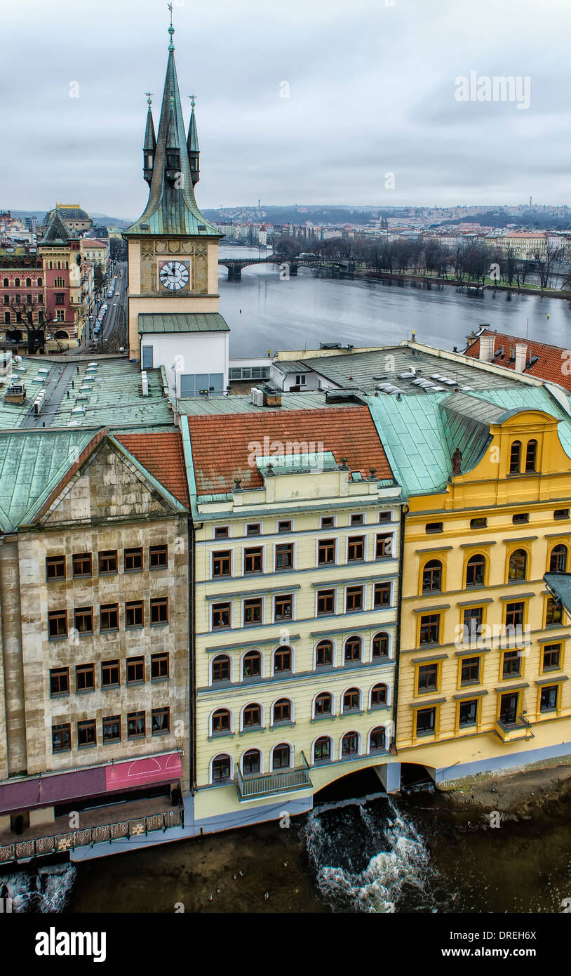 view over the roofs and towers of prague Stock Photo - Alamy
