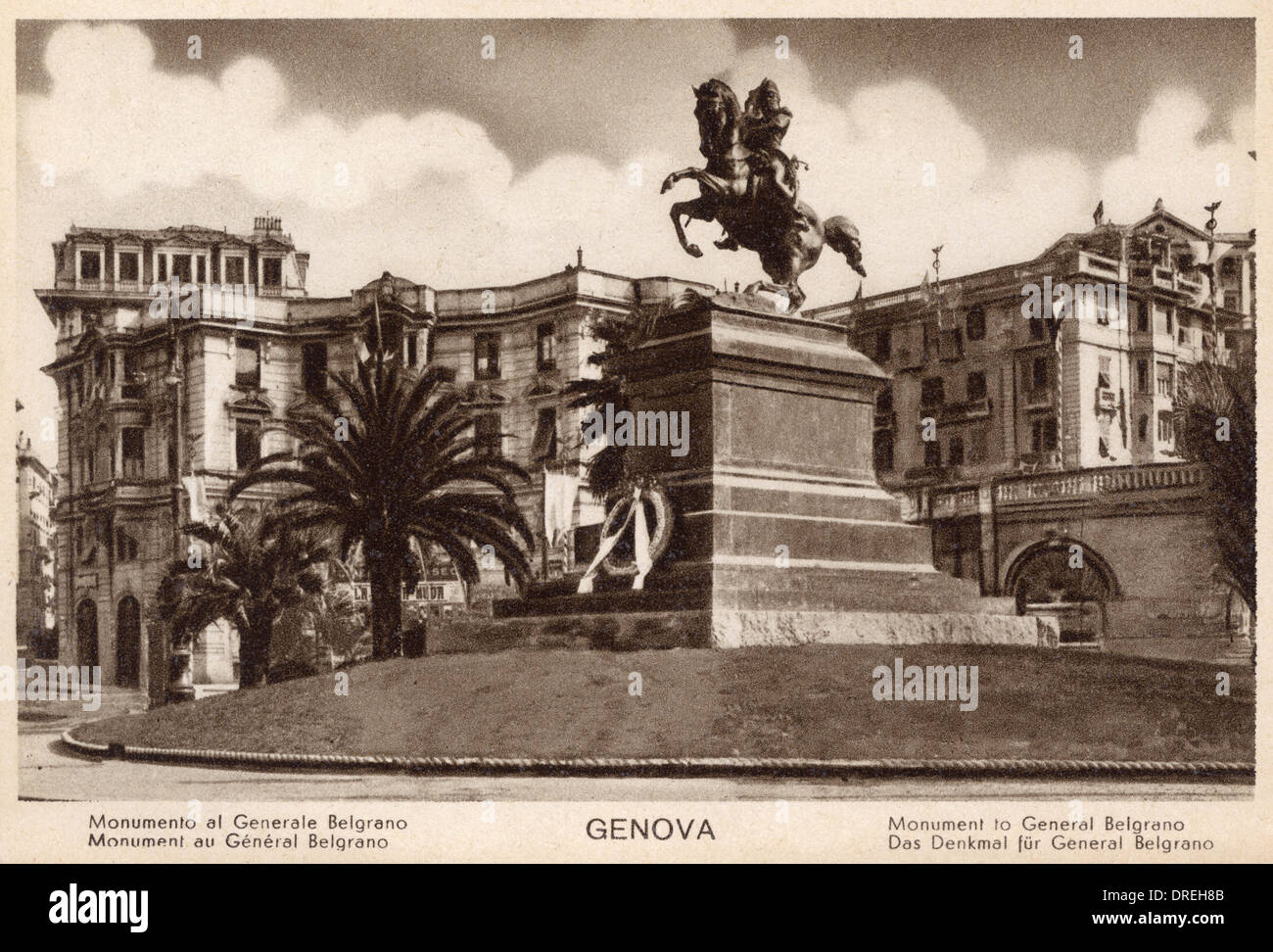 Genoa, Italy - Monument to General Belgrano Stock Photo - Alamy