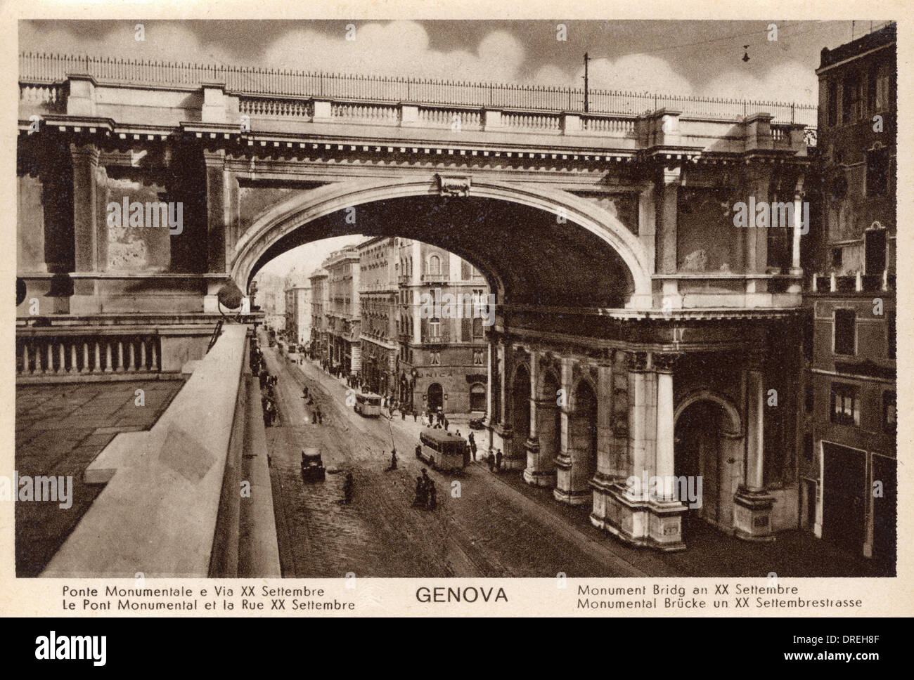 Genoa, Italy - Monumental Bridge and Via XX September Stock Photo - Alamy