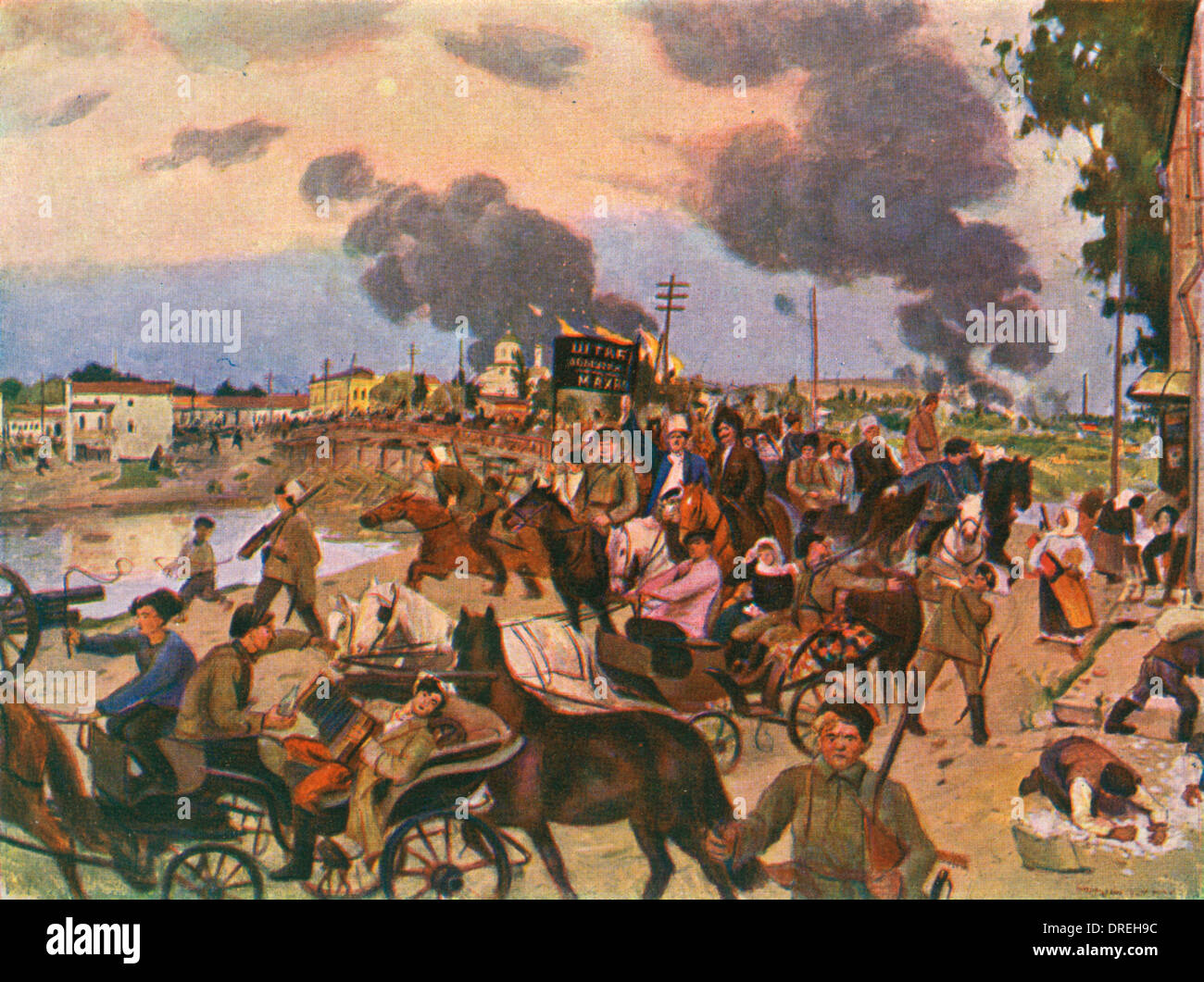 Burning soviet flag hi-res stock photography and images - Alamy