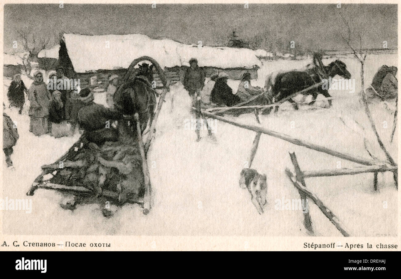 Hunting scene hi-res stock photography and images - Alamy