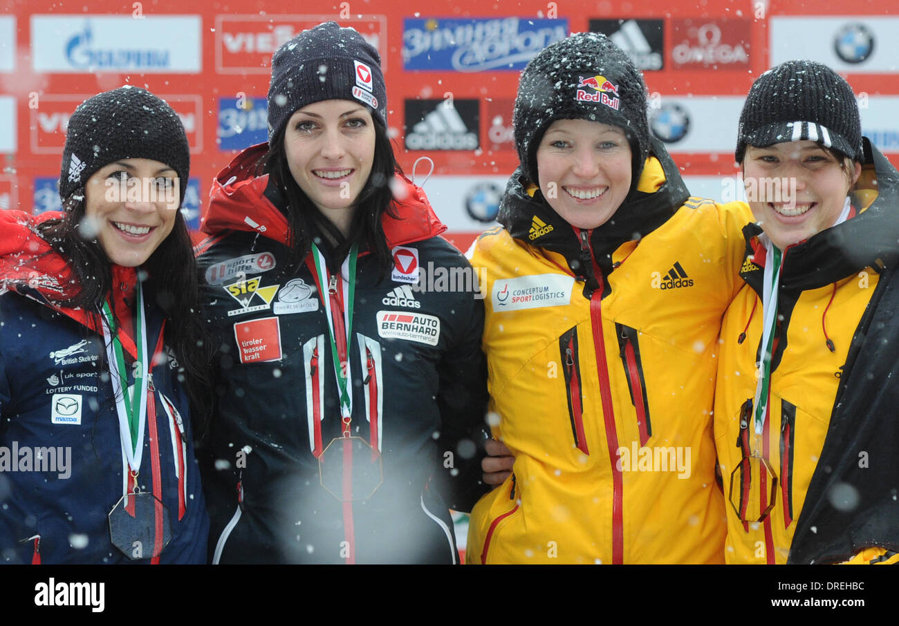 Berchtesgaden, Germany. 24th Jan, 2014. Skeleton drivers Britain's ...