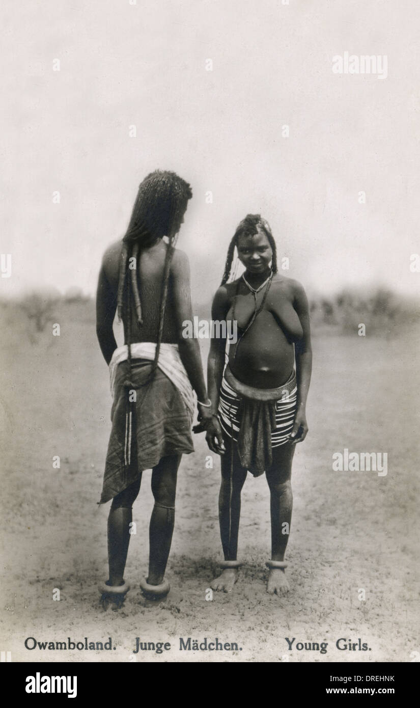 Namibia - Young Ovambo girls Stock Photo - Alamy