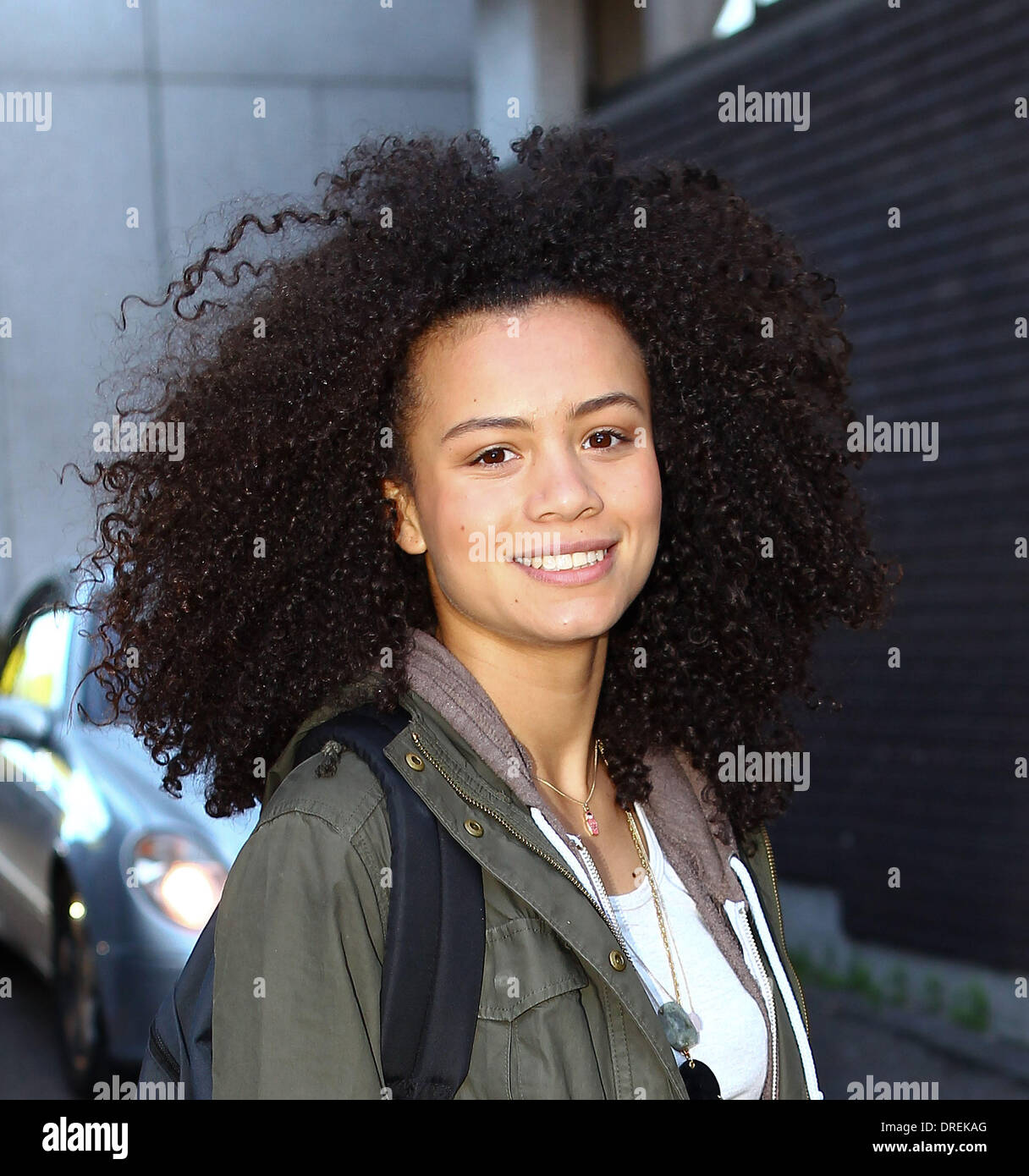Jasmine Breinburg outside the ITV studios London, England - 30.07.12 ...