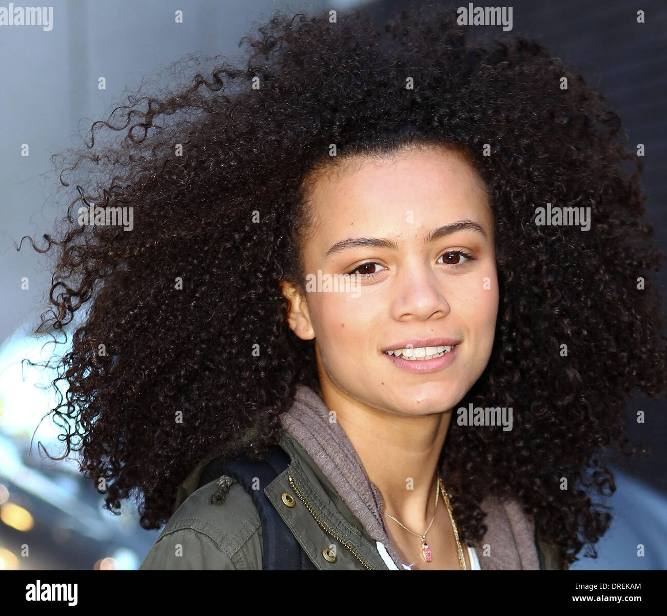 Jasmine Breinburg outside the ITV studios London, England - 30.07.12 ...