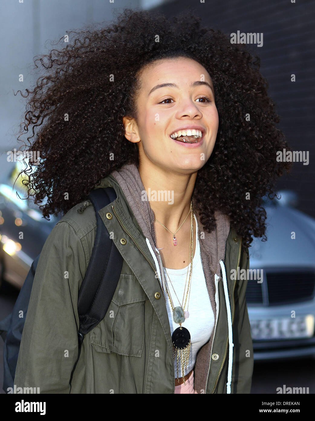 Jasmine Breinburg outside the ITV studios London, England - 30.07.12 ...