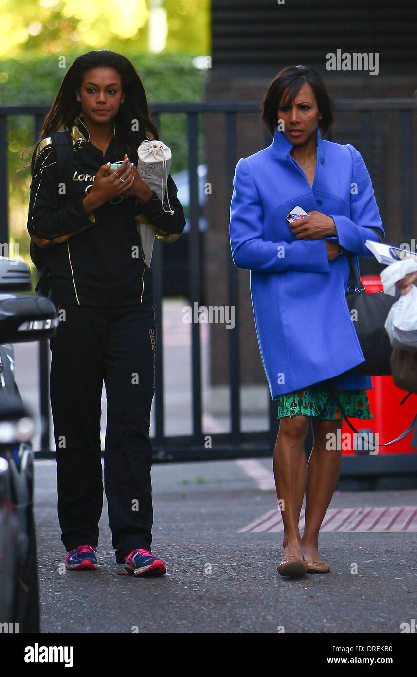 Adelle Tracey and Dame Kelly Holmes outside the ITV studios London ...