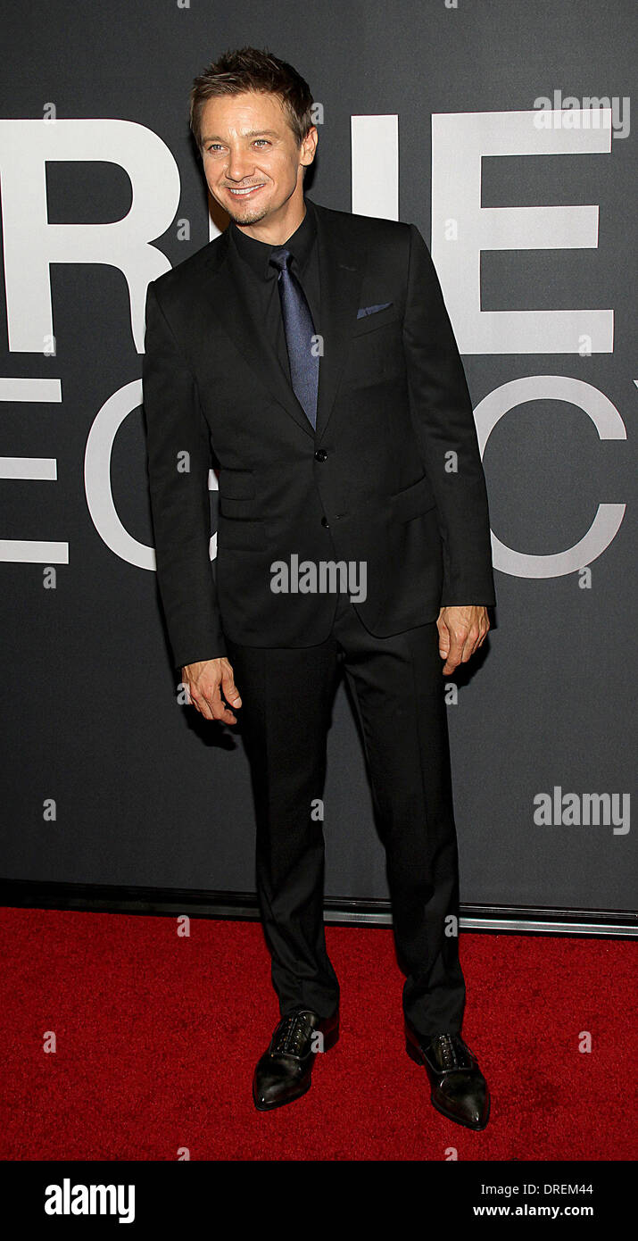 Jeremy Renner, at the Universal Pictures world premiere of 'The Bourne ...