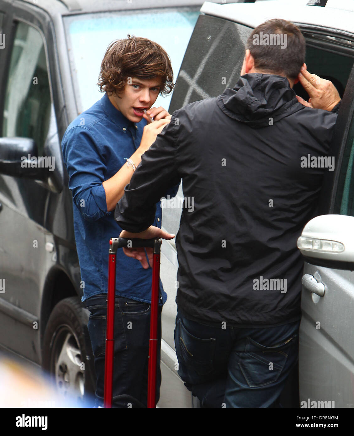 Harry Styles 'One Direction' arriving at a recording studio in west ...