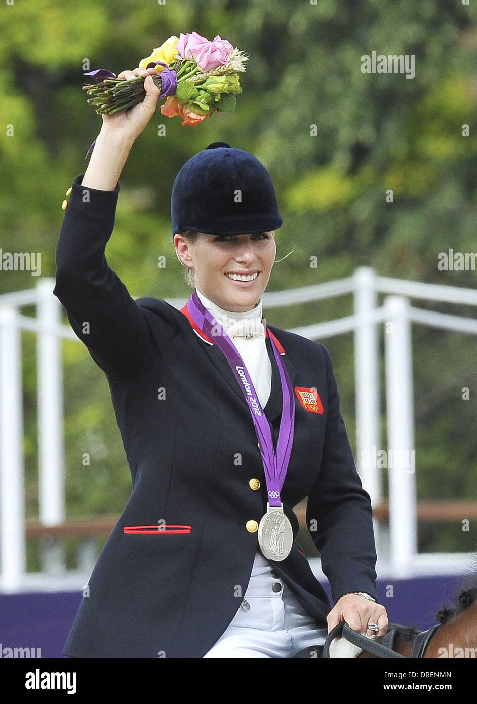 Zara Phillips riding High Kingdom, won the silver medal in the team ...