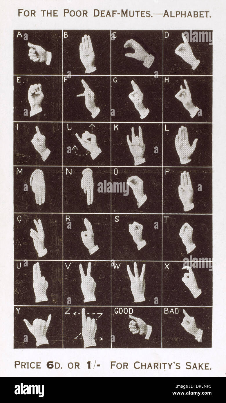 Hand sign language alphabet deaf hi-res stock photography and images ...