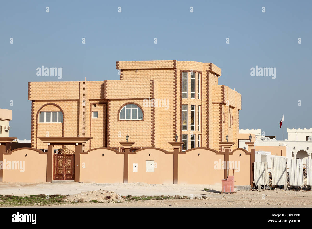 Residential villa in Doha, Qatar, Middle East Stock Photo - Alamy