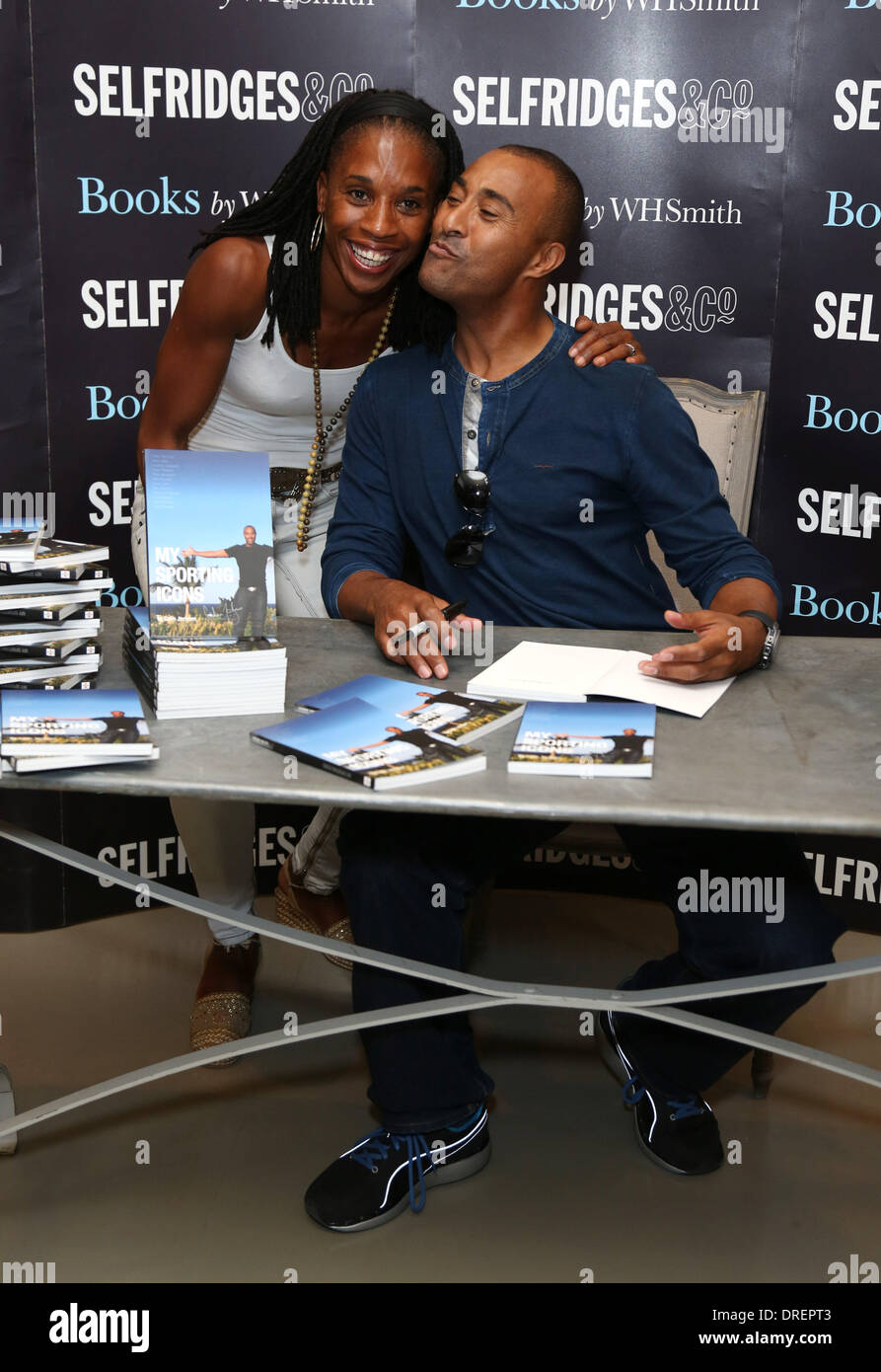 Colin Jackson and Jennifer Stoute Colin Jackson signs copies of his ...