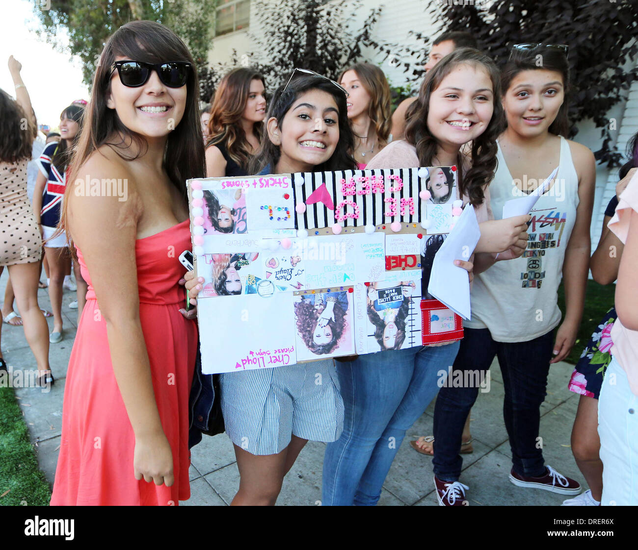 A large queue of Cher Lloyd fans formed outside 'Millions of Milkshakes ...