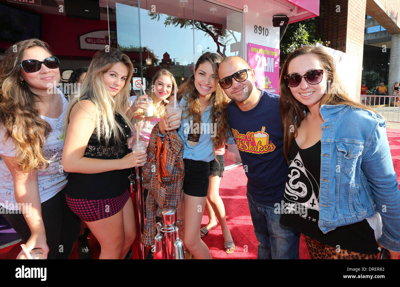 A large queue of Cher Lloyd fans formed outside 'Millions of Milkshakes ...