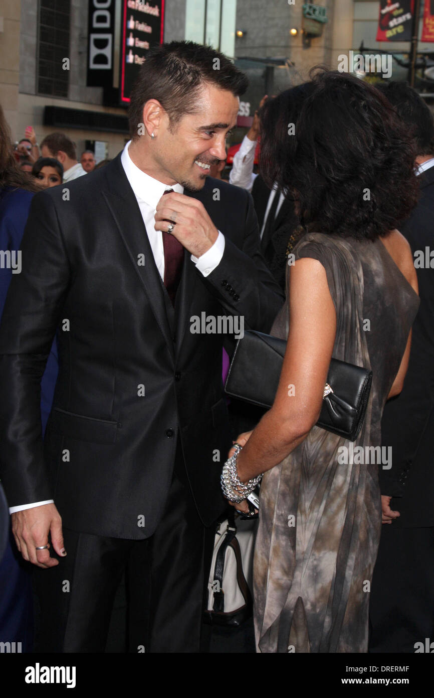 Colin Farrell and Claudine Farrell Los Angeles premiere of 'Total ...
