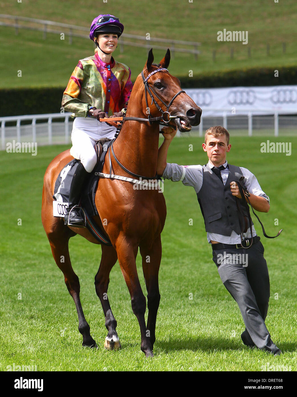 Edie Campbell competes in the Magnolia Cup at Glorious Goodwood held at ...