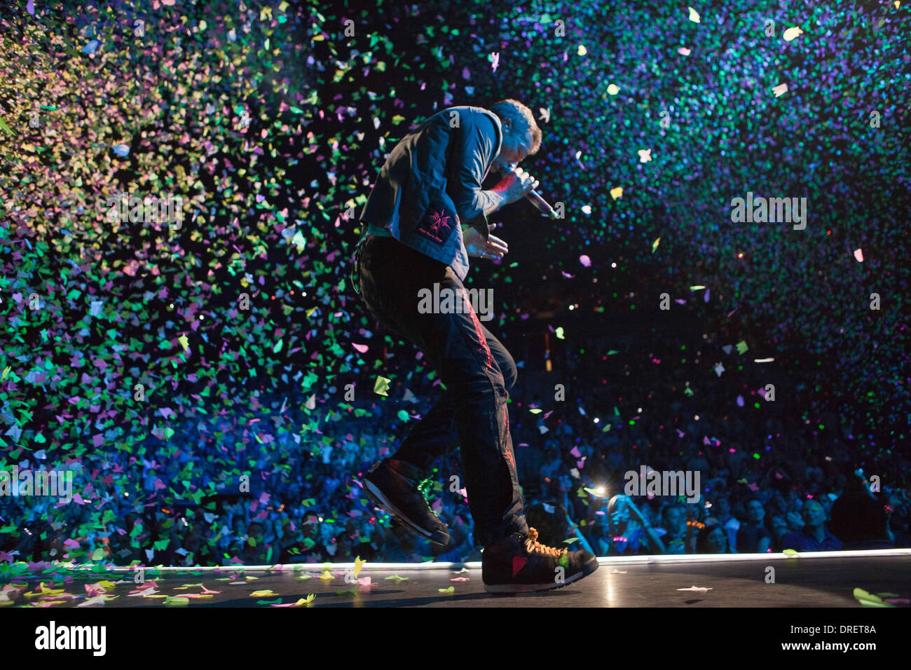 Chris Martin of Coldplay performs live in concert at The Palace of ...
