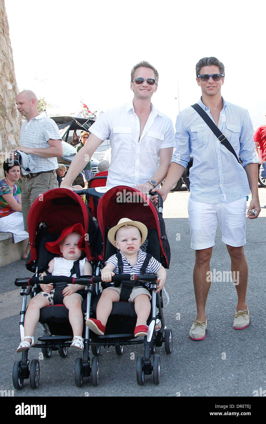Elton John and David Furnish with son Zachary sighting with Neil ...