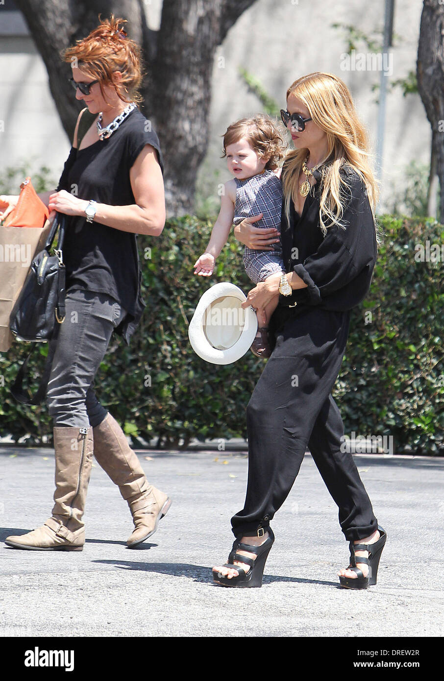 Rachel Zoe and son Skyler heading for Hugo's restaurant for lunch Los ...