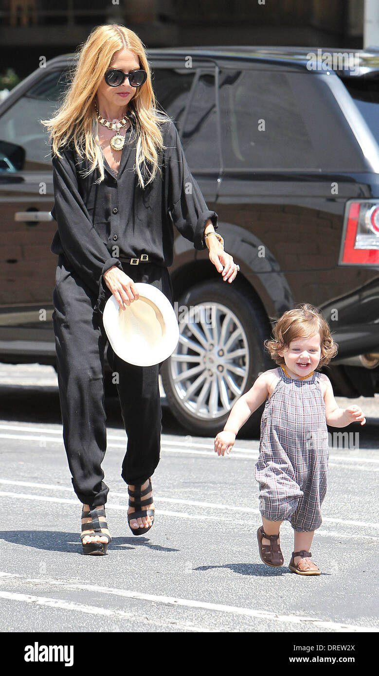 Rachel Zoe and son Skyler heading for Hugo's restaurant for lunch Los ...