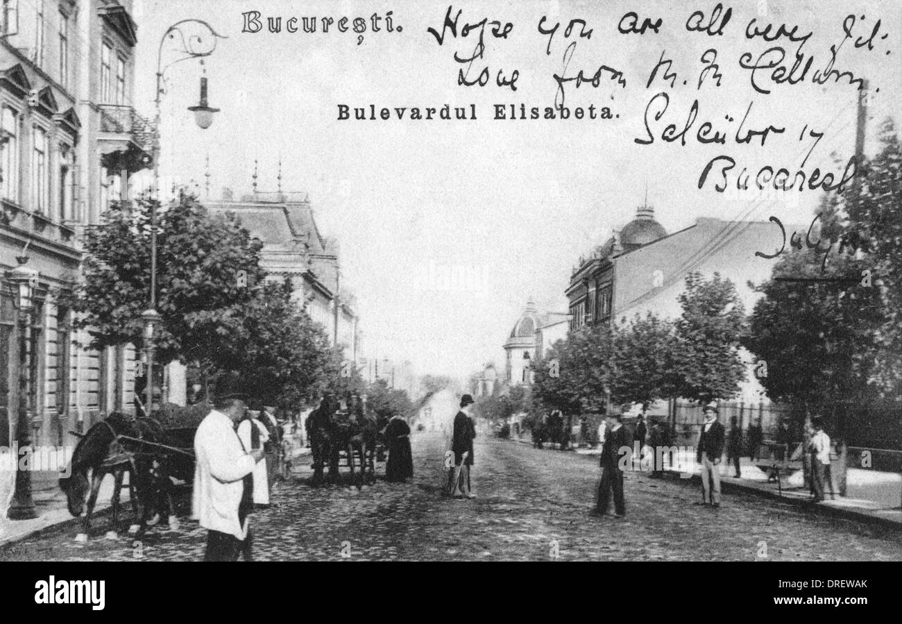 Romania - Bucharest - Elisabeth Boulevard Stock Photo - Alamy
