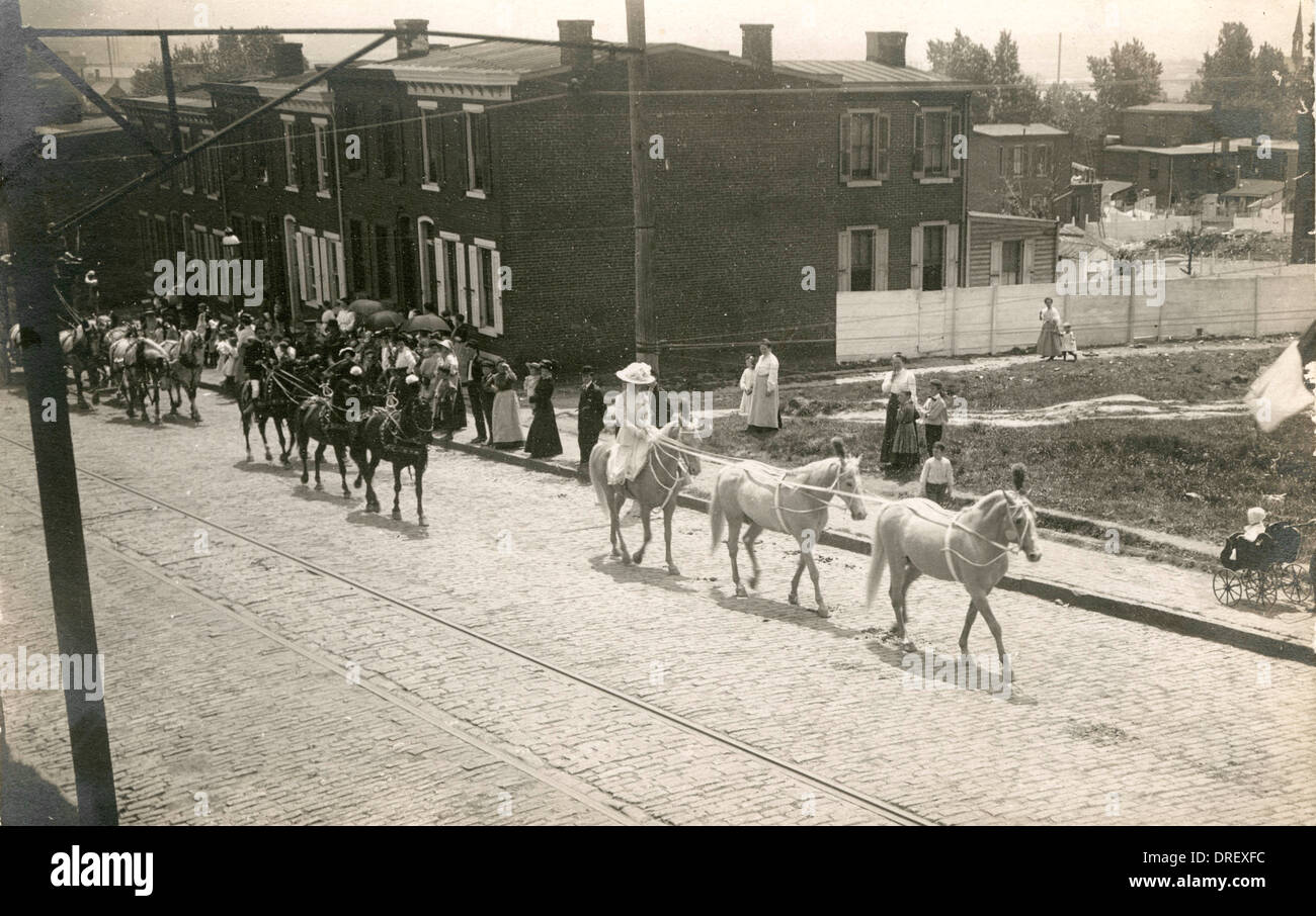 White circus horses of Ringling Brothers Circus, Washington Stock Photo ...