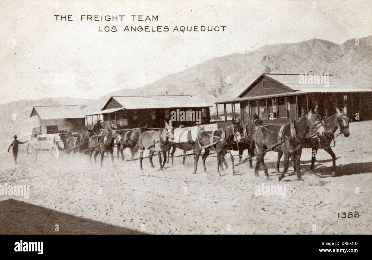 The freight team, Los Angeles Aqueduct Stock Photo - Alamy