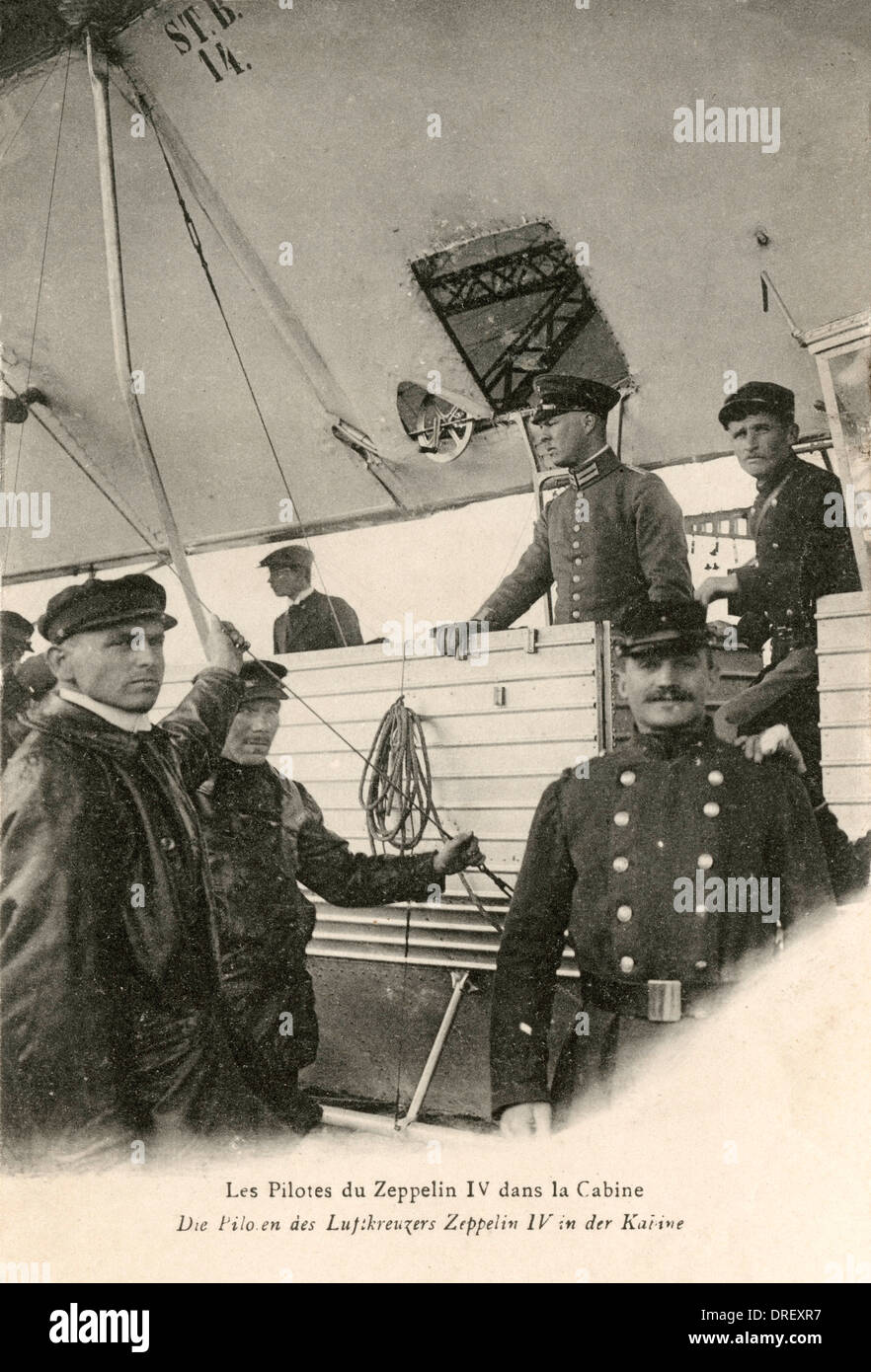 The pilots of a Zeppelin enter their cabin Stock Photo - Alamy