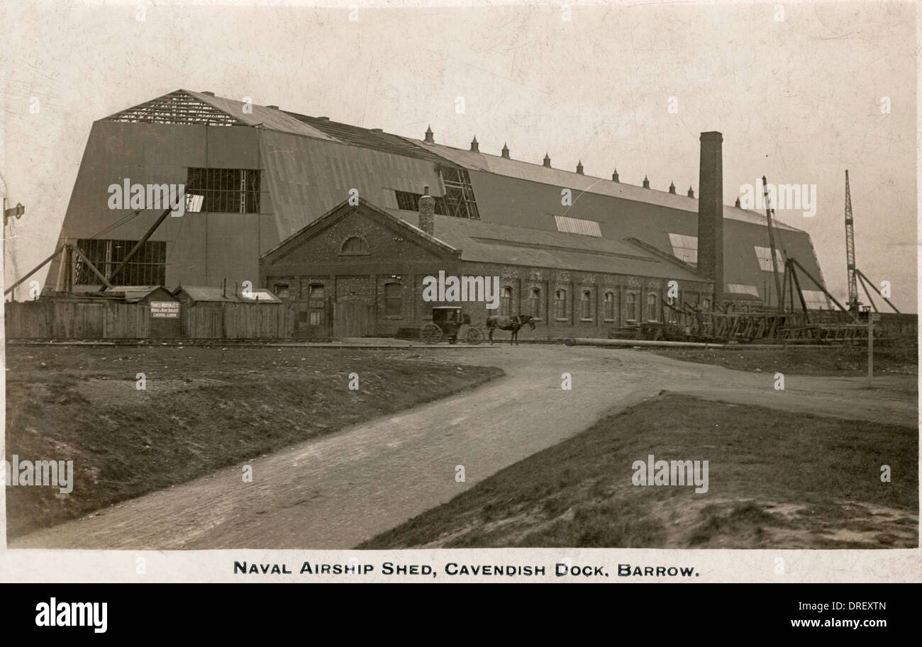 Naval Airship Shed, Cavendish Dock, Barrow Stock Photo - Alamy