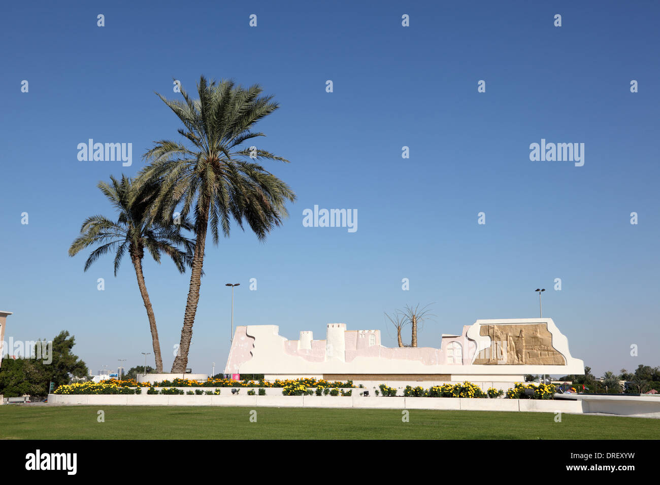 Kuwait roundabout in Sharjah, United Arab Emirates Stock Photo - Alamy