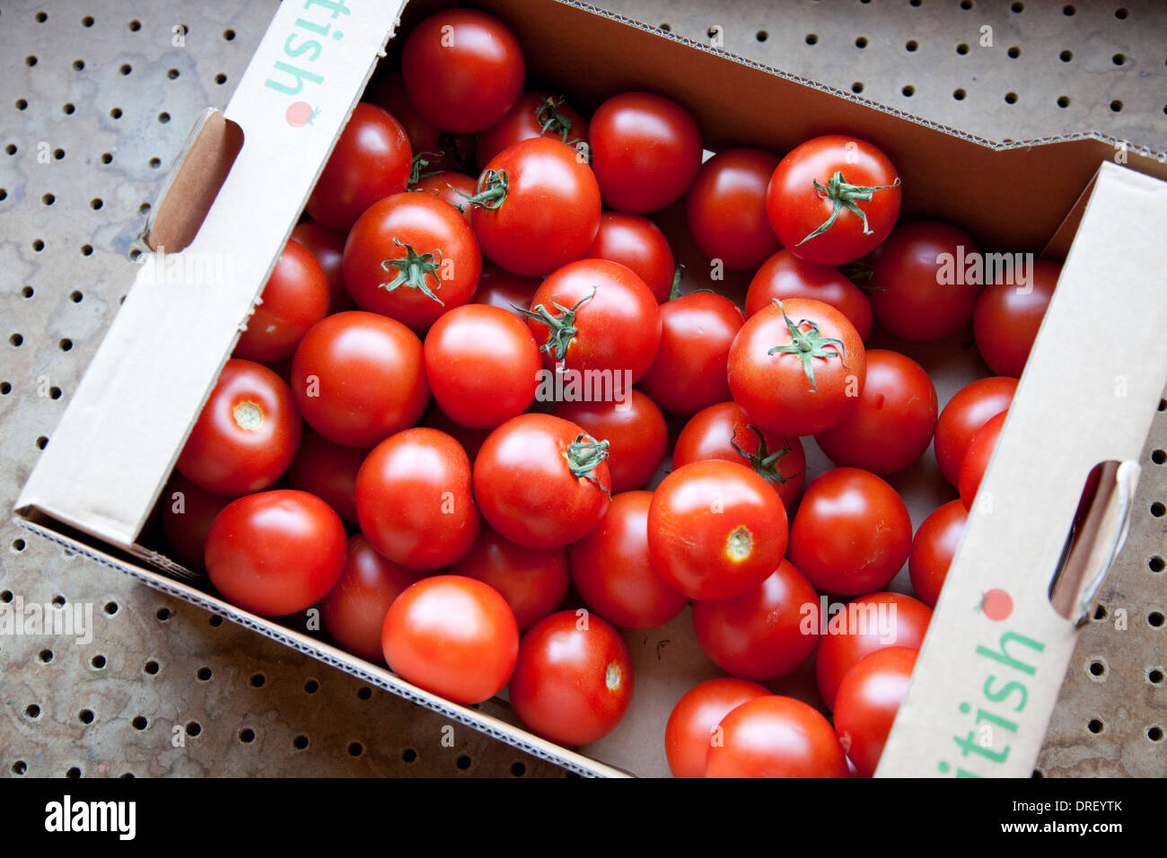A box of tomatoes Stock Photo - Alamy