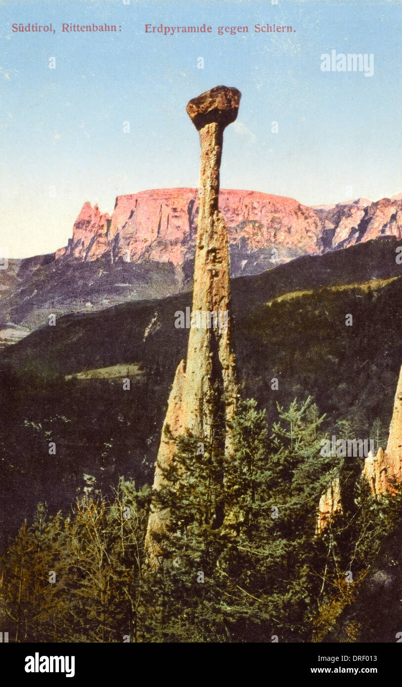 Ritten Plateau, Tyrol, Italy - Erdpyramids Stock Photo - Alamy