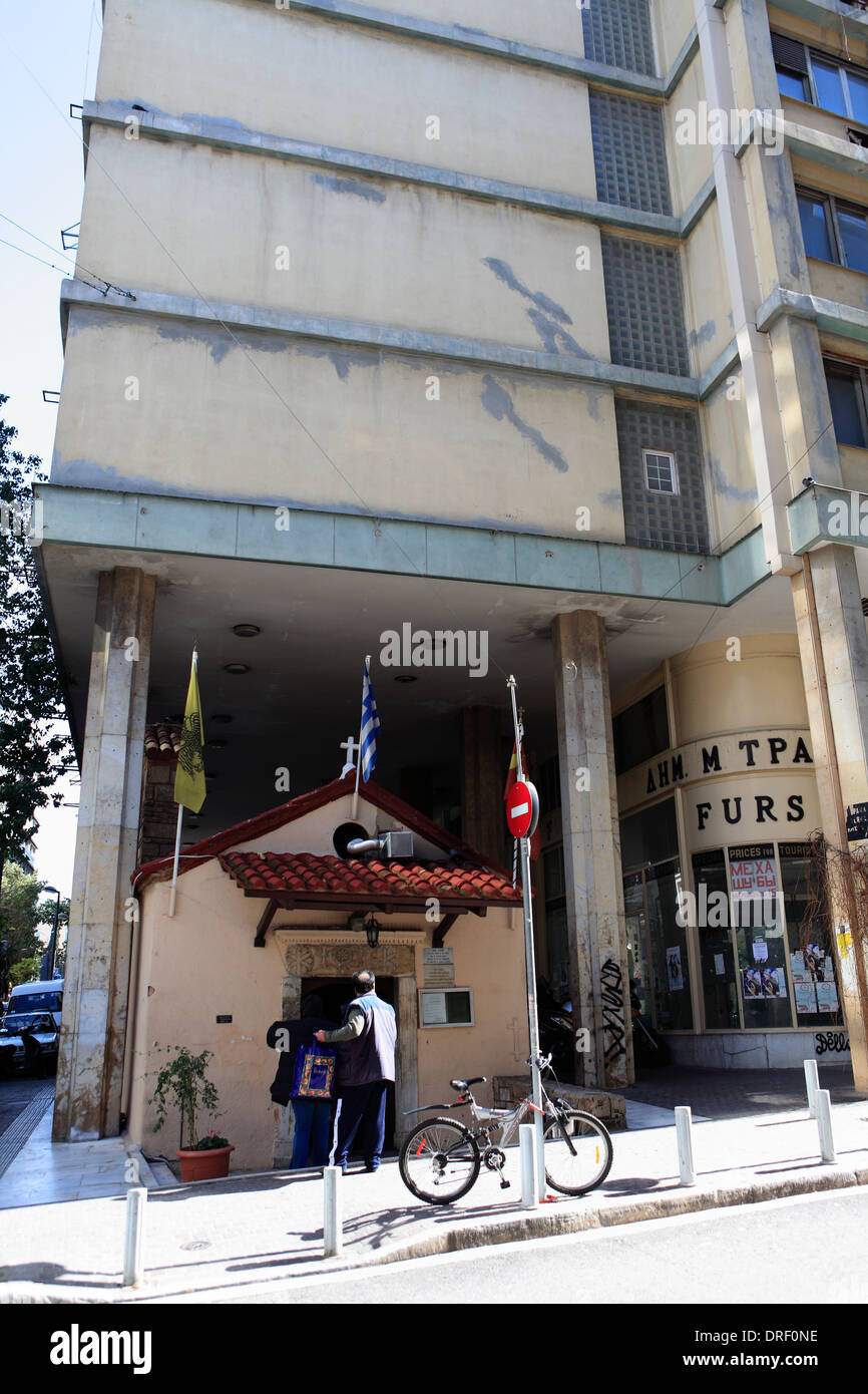 europe greece athens mitropoleos street agia dynamis church Stock Photo ...