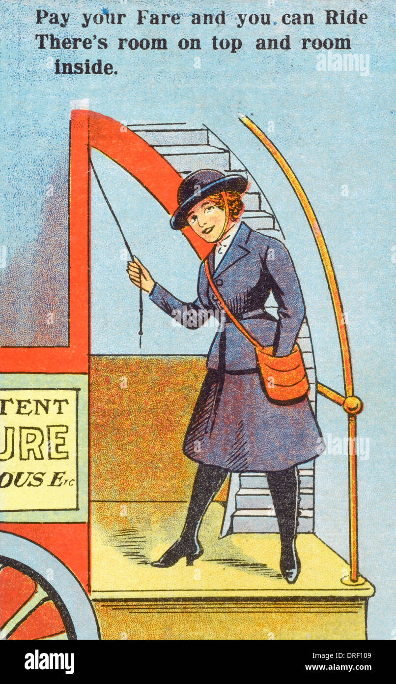 Lady Bus conductor - WW1 era Stock Photo - Alamy