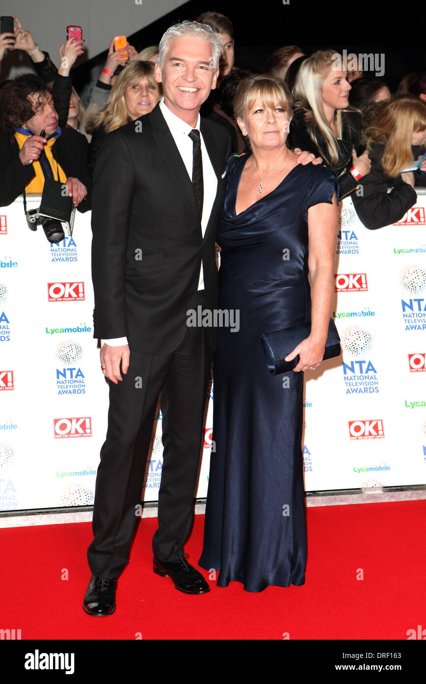 London, UK. 22nd January 2014. Phillip Schofield arriving for the ...