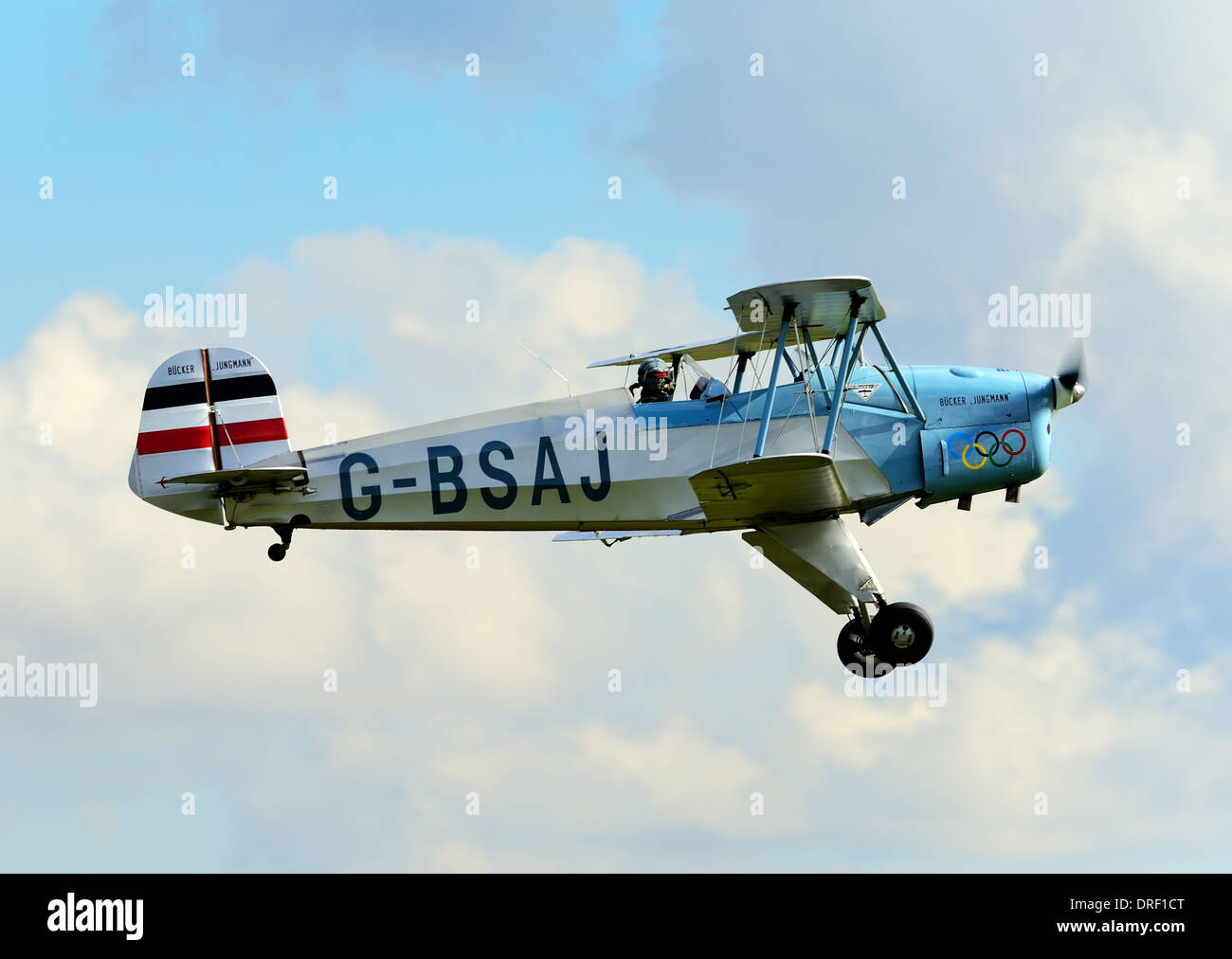 Bucker Bu 131 Jungman aerobatic biplane from the 1930s flying at ...