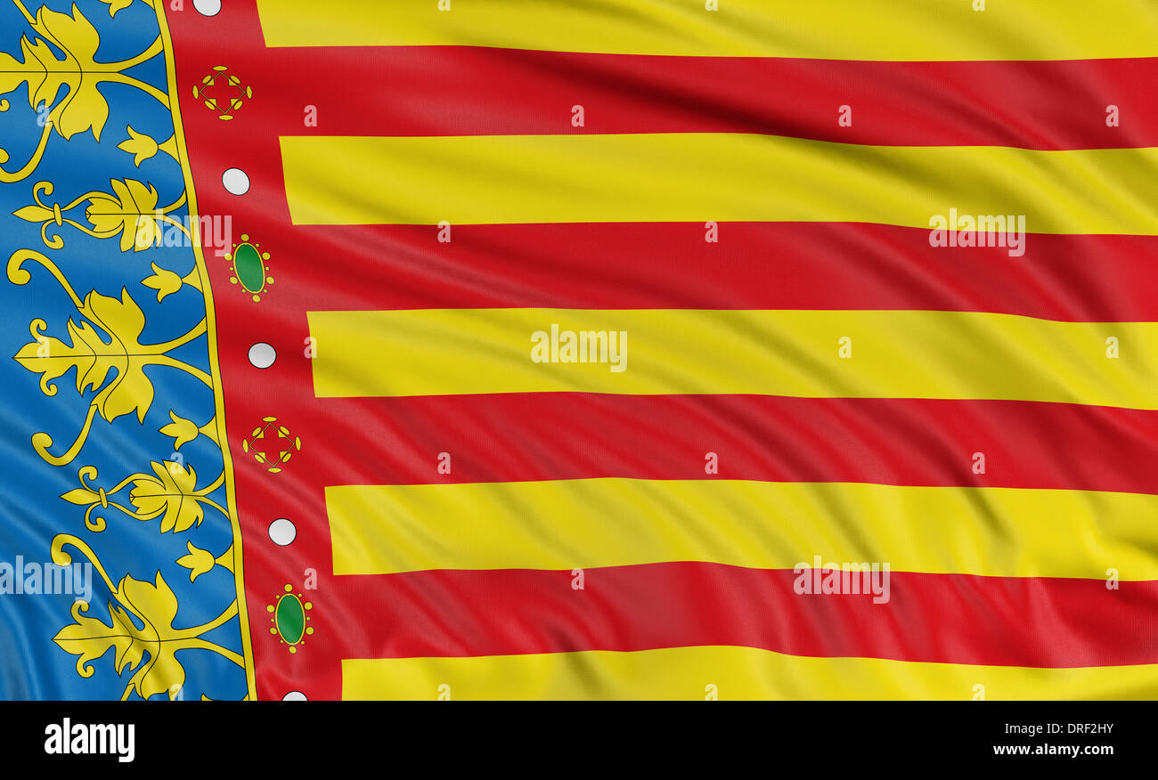3D Valencia flag Stock Photo - Alamy