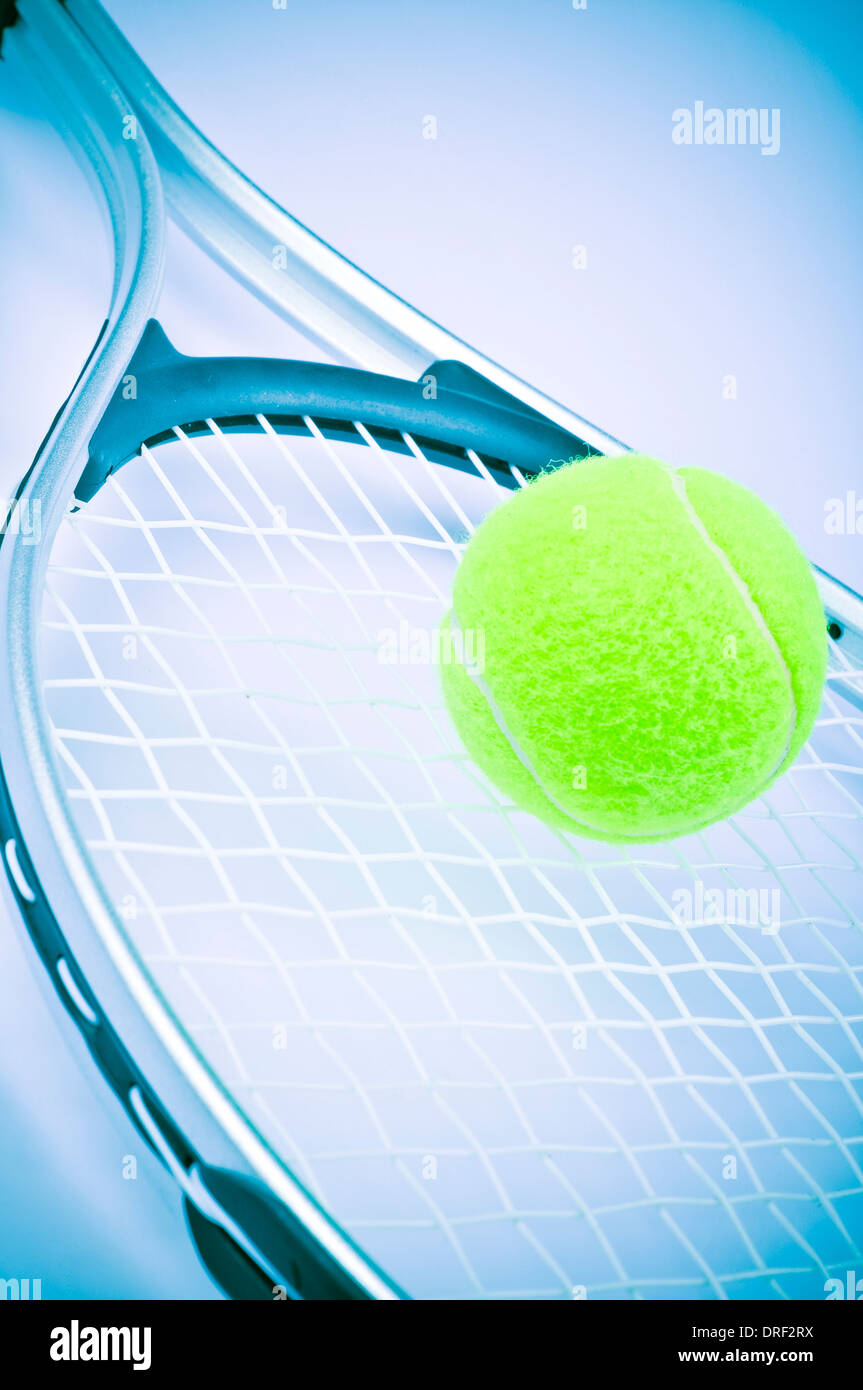 tennis racket and ball Stock Photo - Alamy