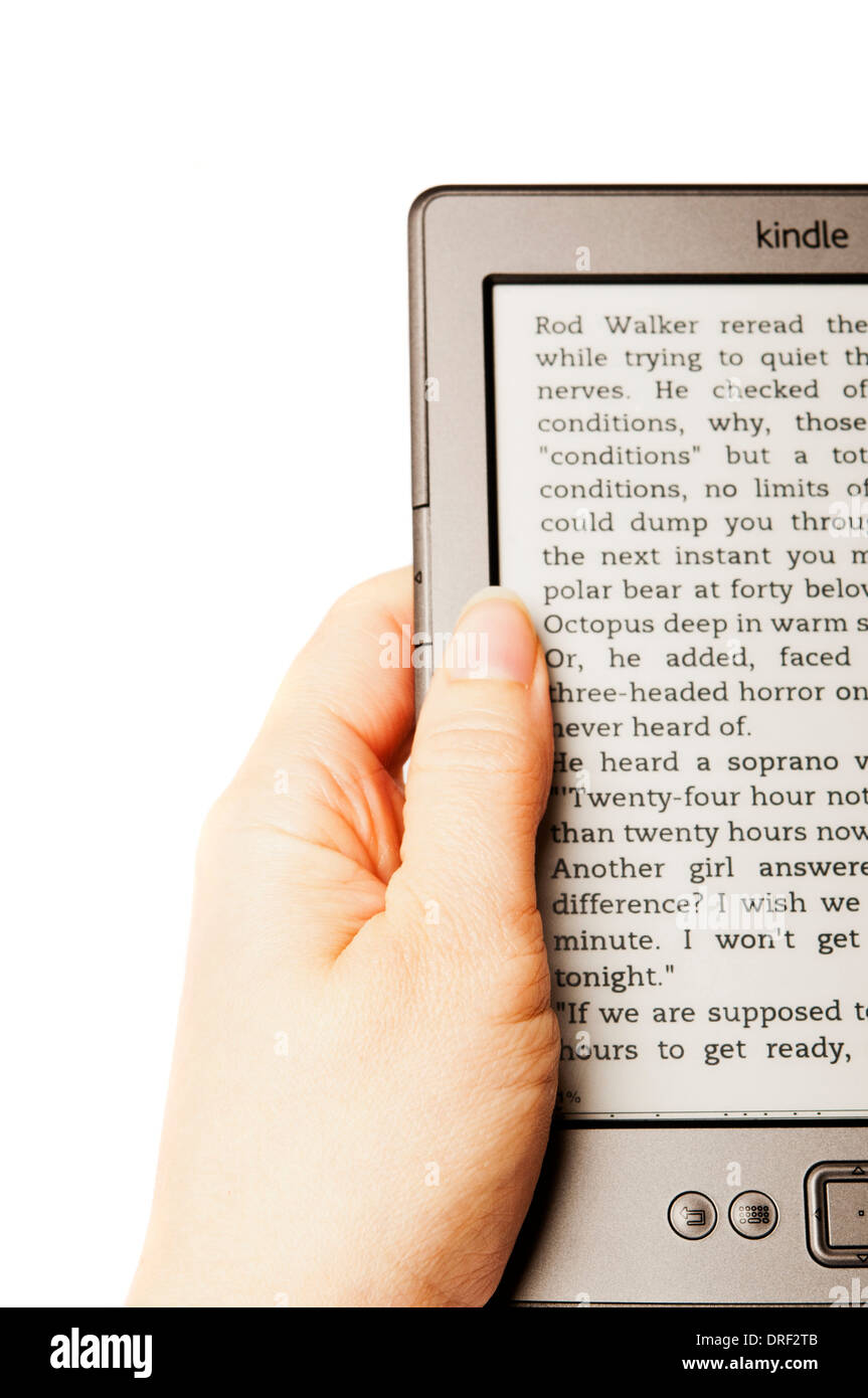 Hand holding electronic book hi-res stock photography and images - Alamy