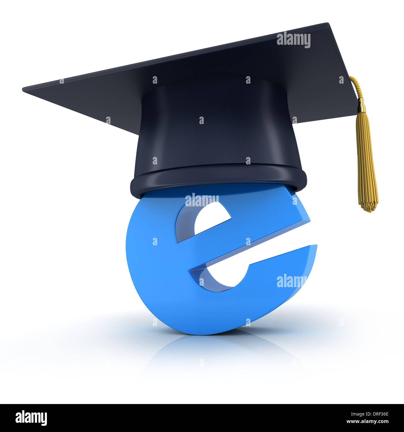 Abstract e-education on white background (done in 3d Stock Photo - Alamy