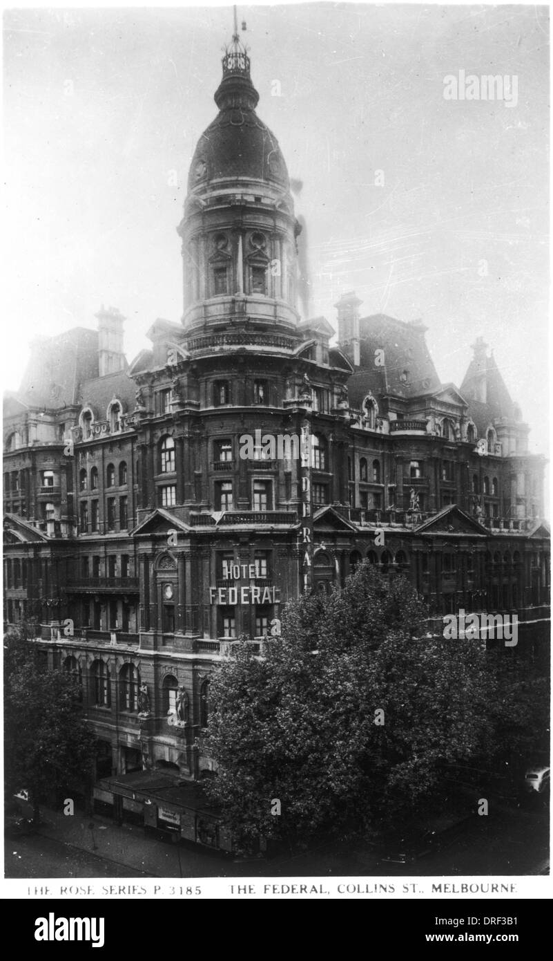 Federal Hotel, Collins Street Melbourne, Victoria, Australia Stock ...