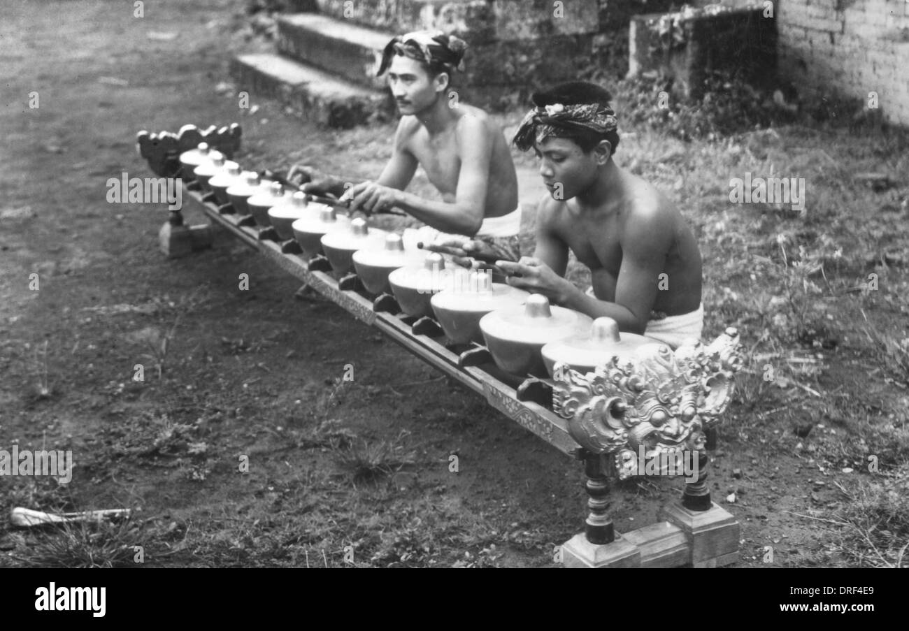 Indonesian gamelan instrument Black and White Stock Photos & Images - Alamy